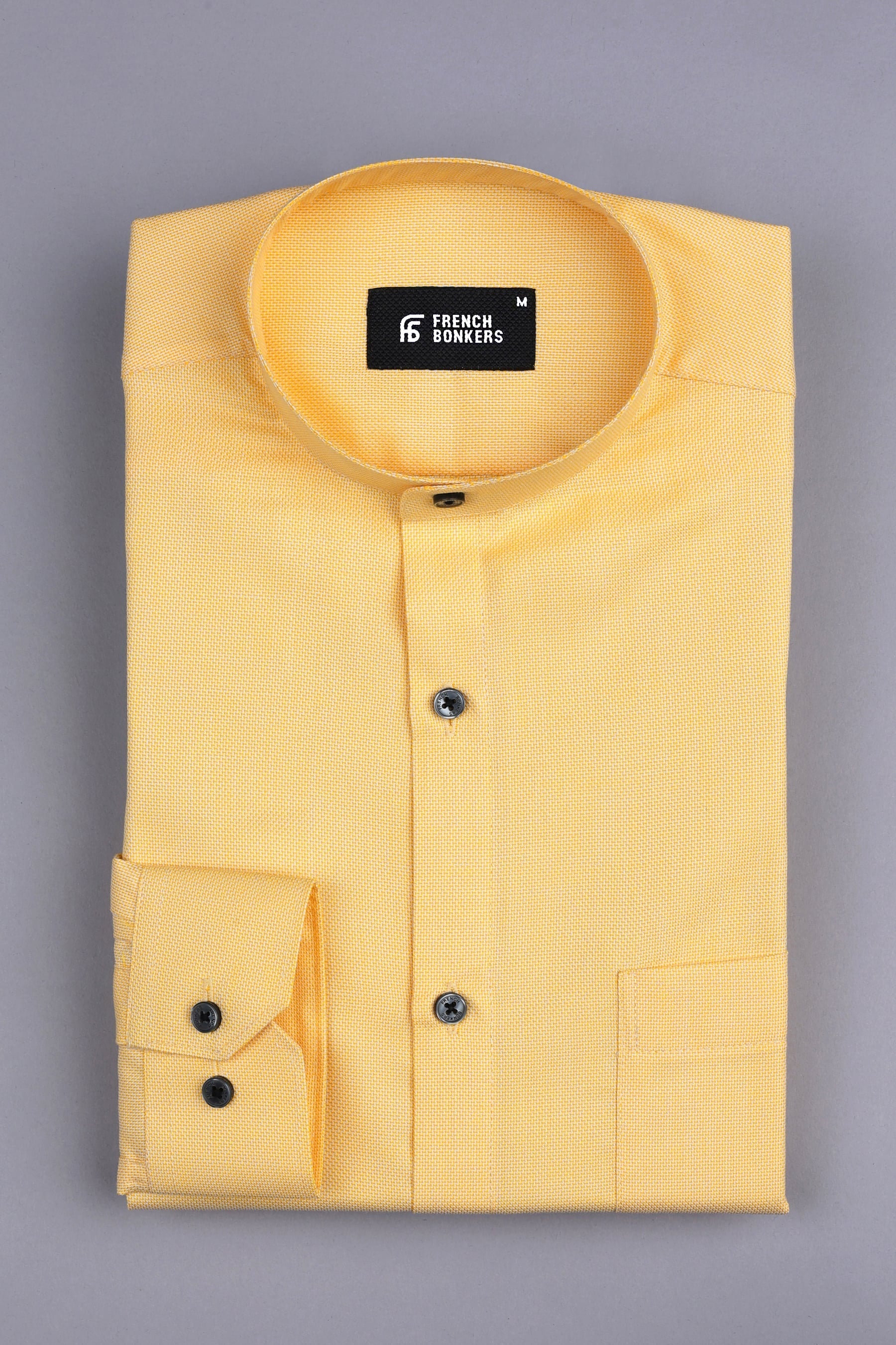Titanium yellow dobby texture shirt – Hamercop