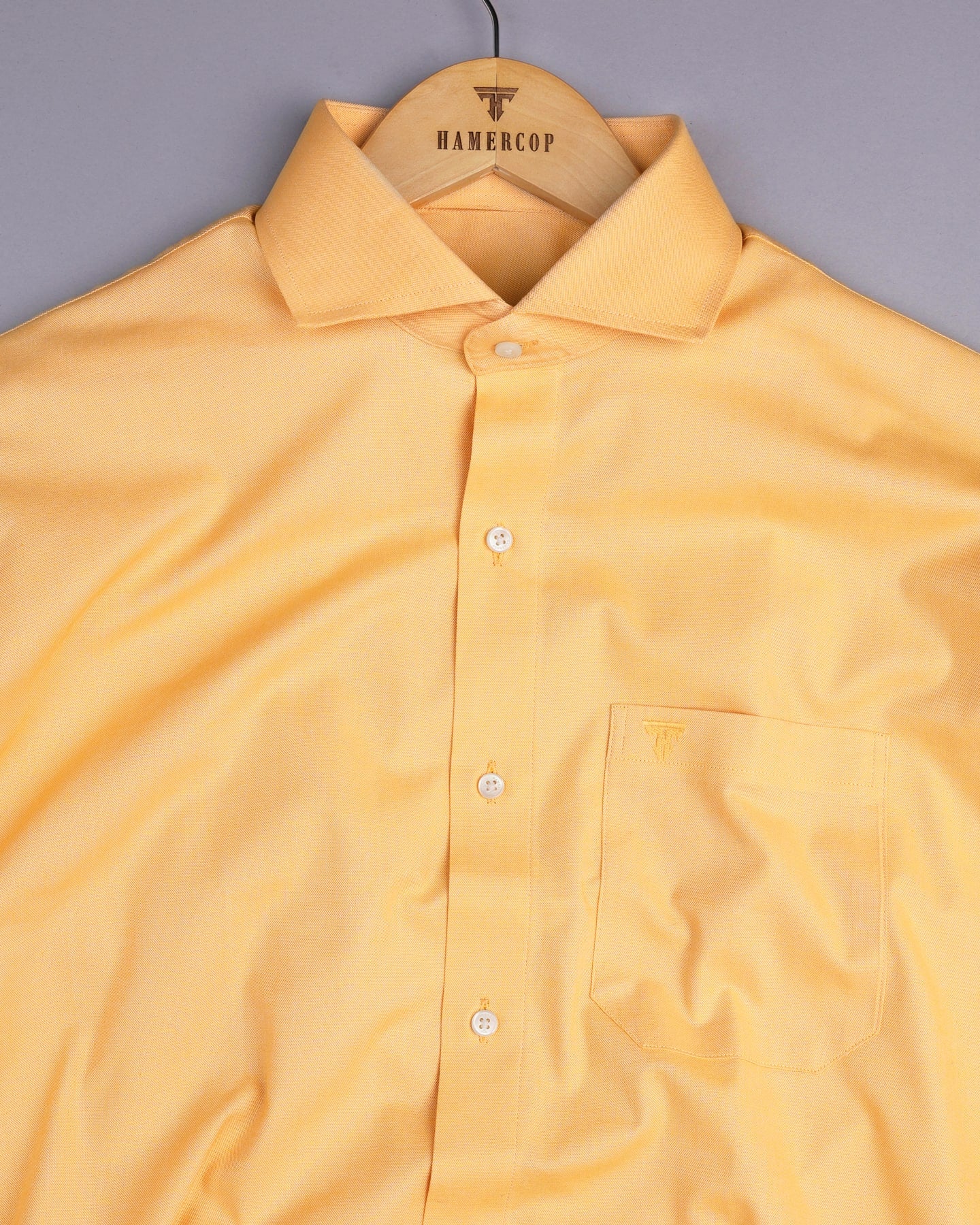 Mellow Yellow Biscuit Solid Oxford Cotton Shirt – Hamercop