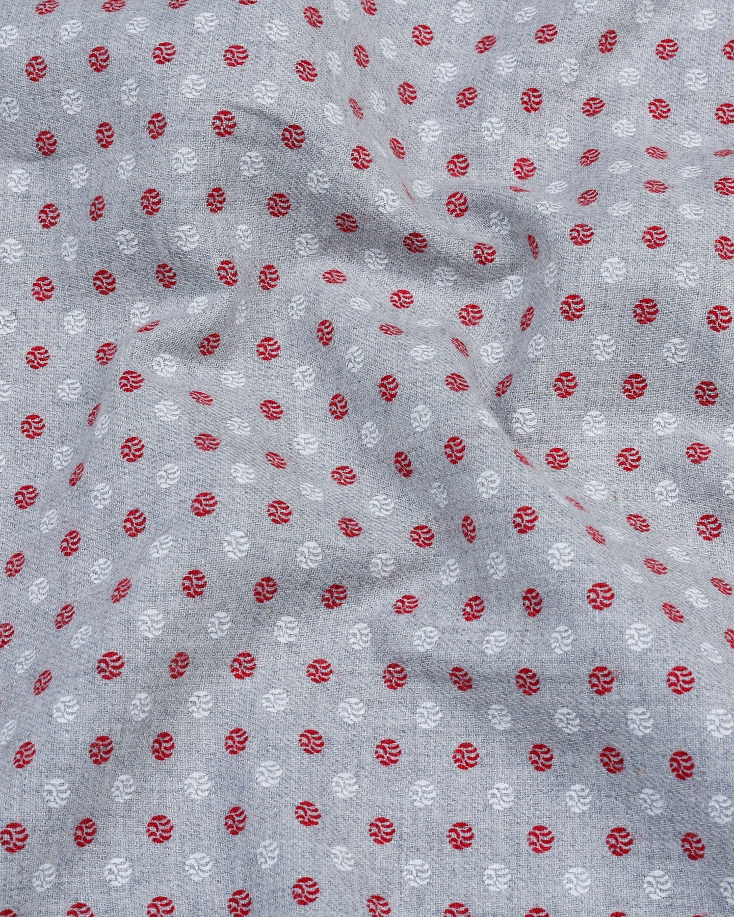 Red White Sphere Printed Gray Plaid Flannel Shirt – Hamercop