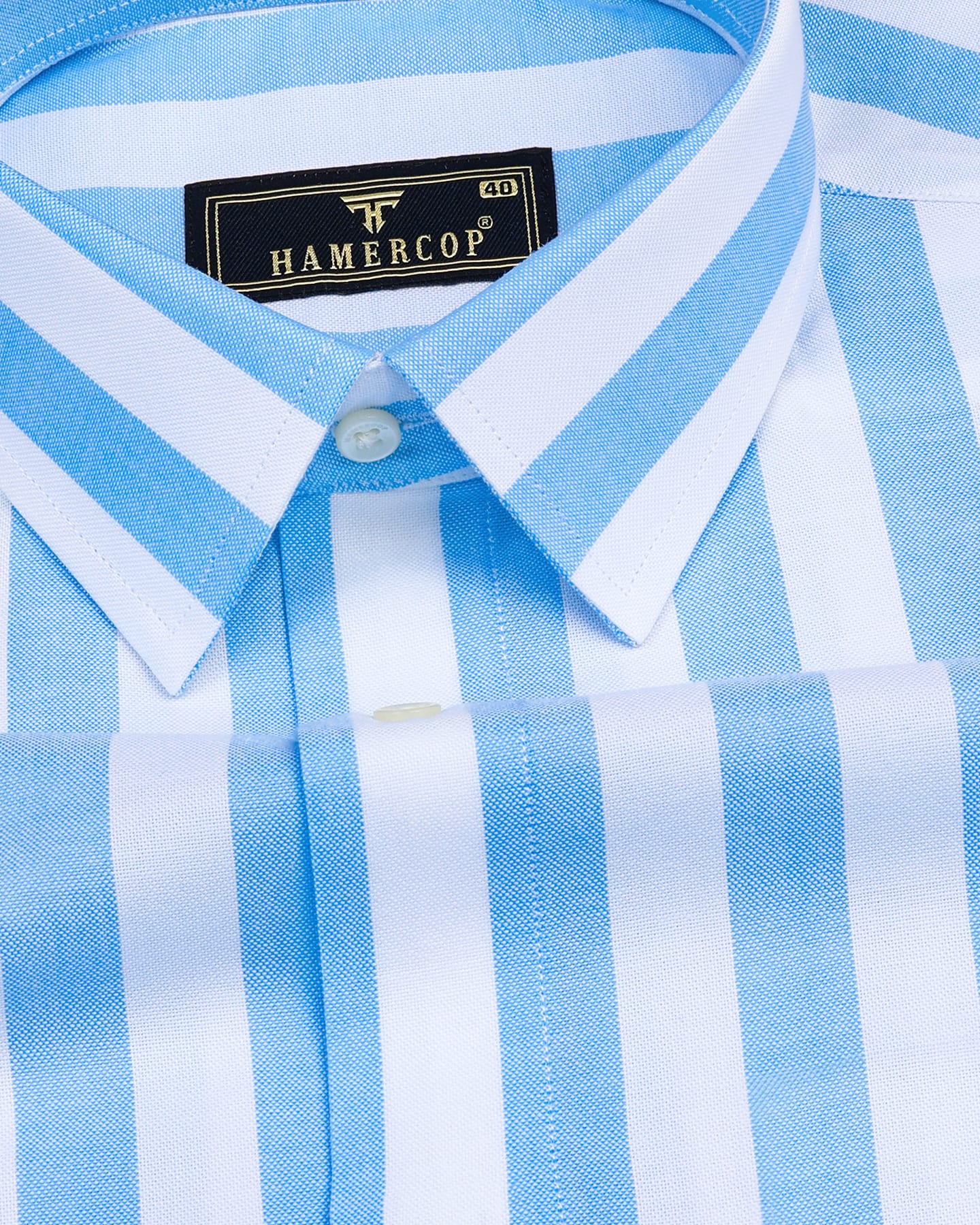 Skyblue & White Stripe Oxford Cotton Shirt – Hamercop