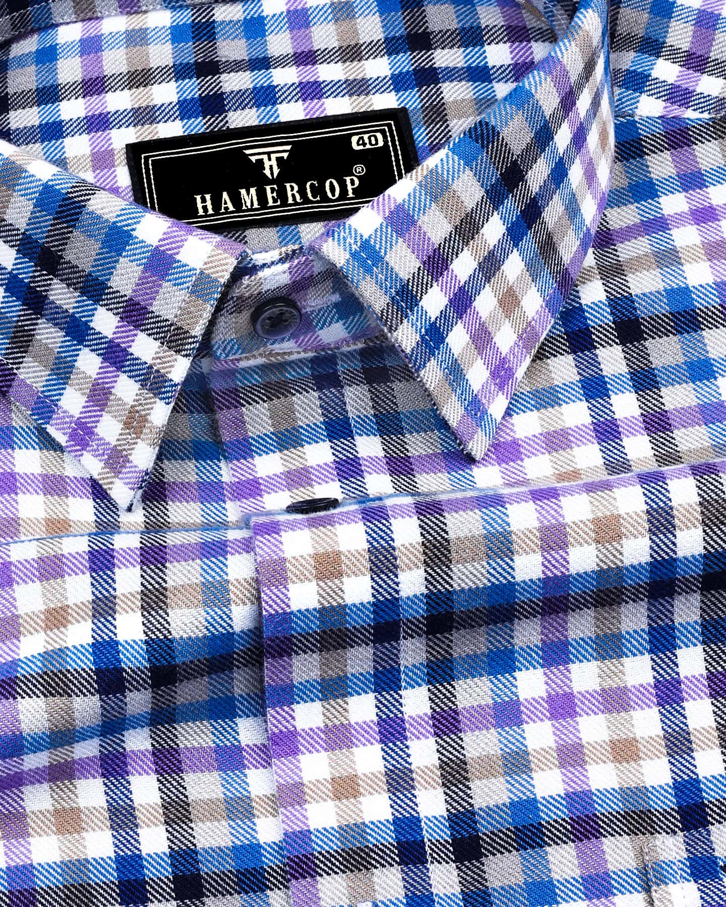 Prismatic Multicolor Twill Check Flannel Cotton Shirt – Hamercop