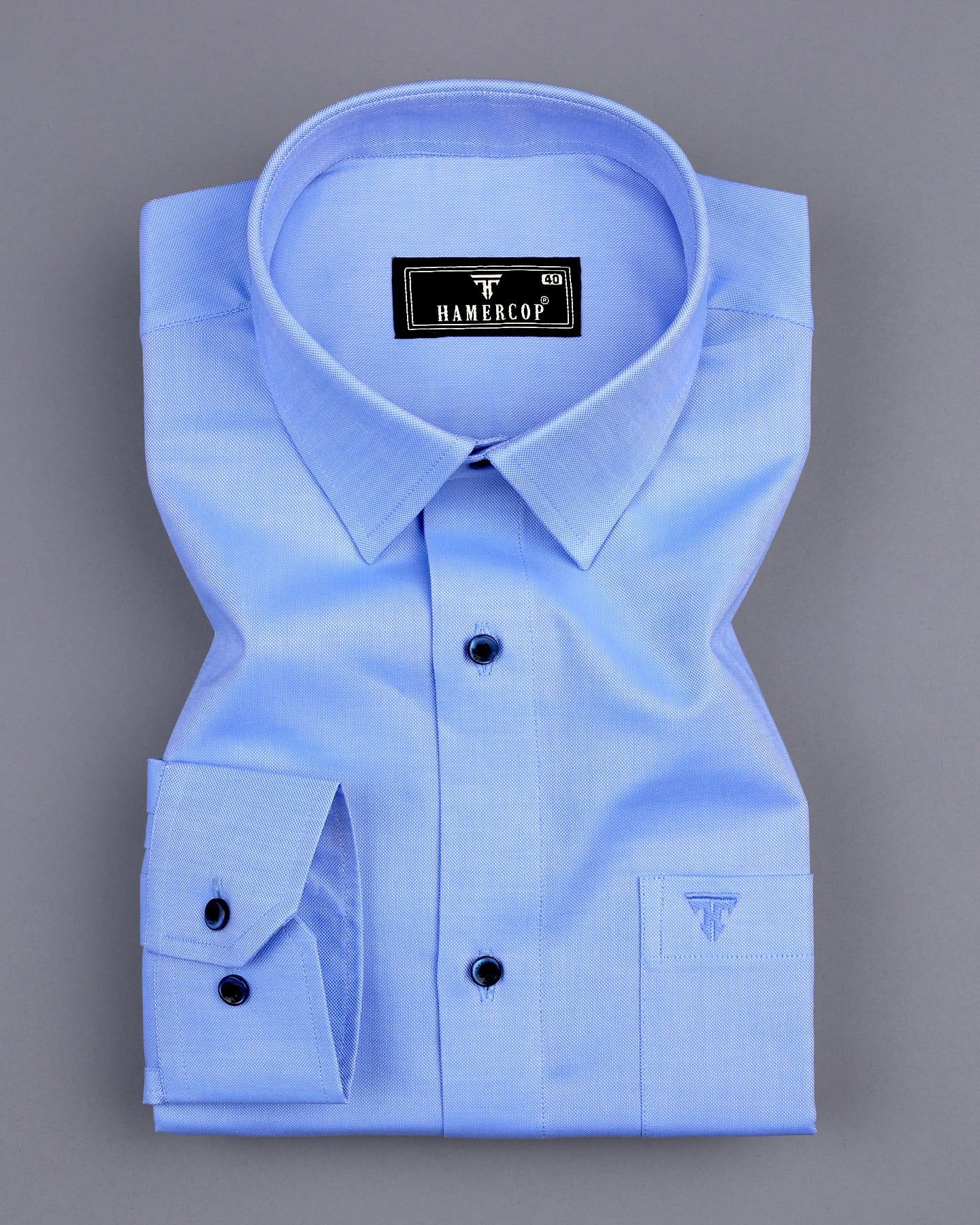 Helium Blue Oxford Cotton Formal Shirt – Hamercop