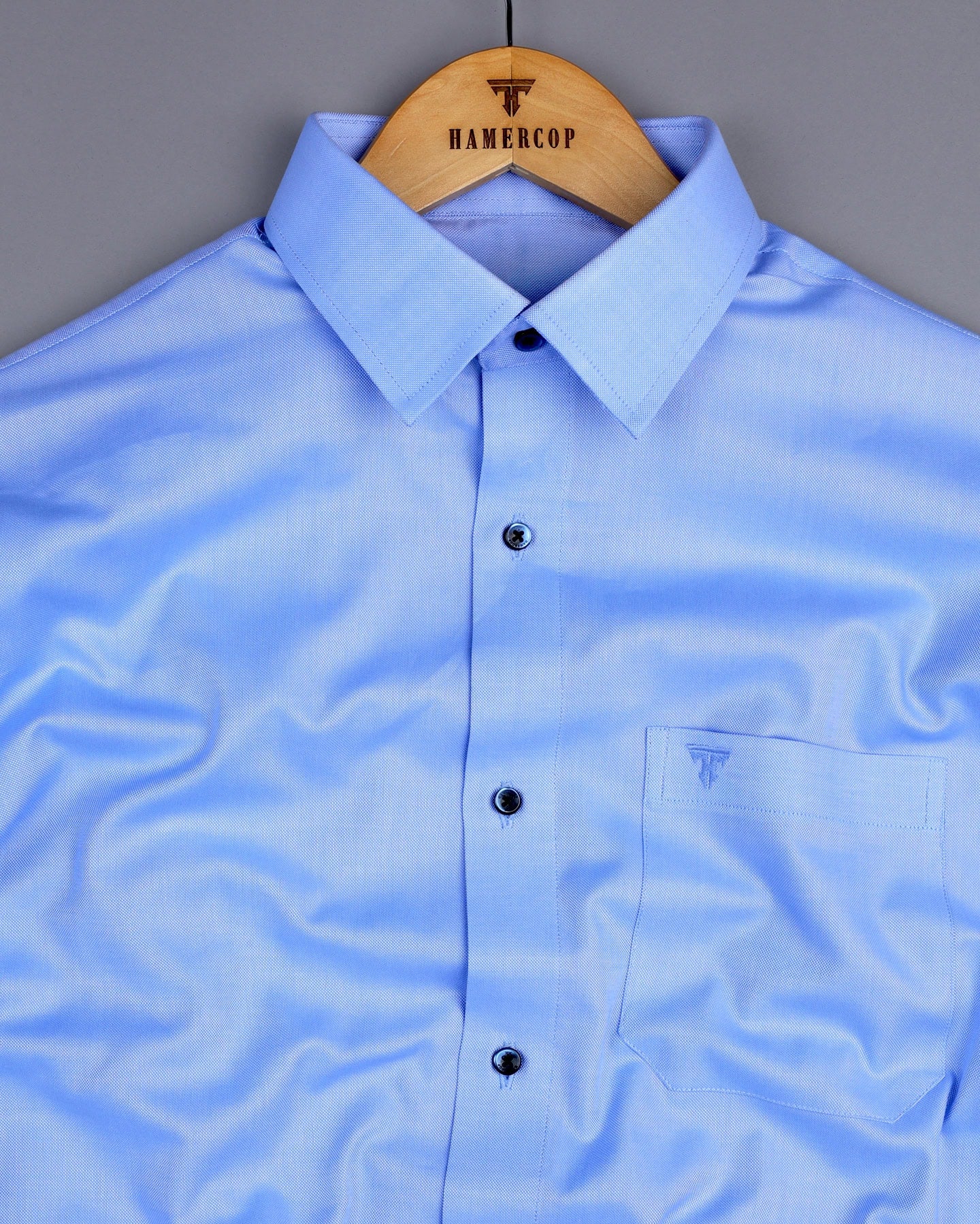 Helium Blue Oxford Cotton Formal Shirt – Hamercop