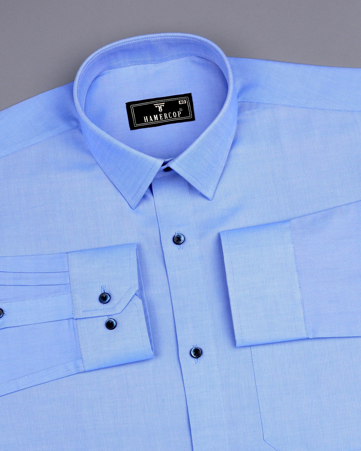 Helium Blue Oxford Cotton Formal Shirt – Hamercop