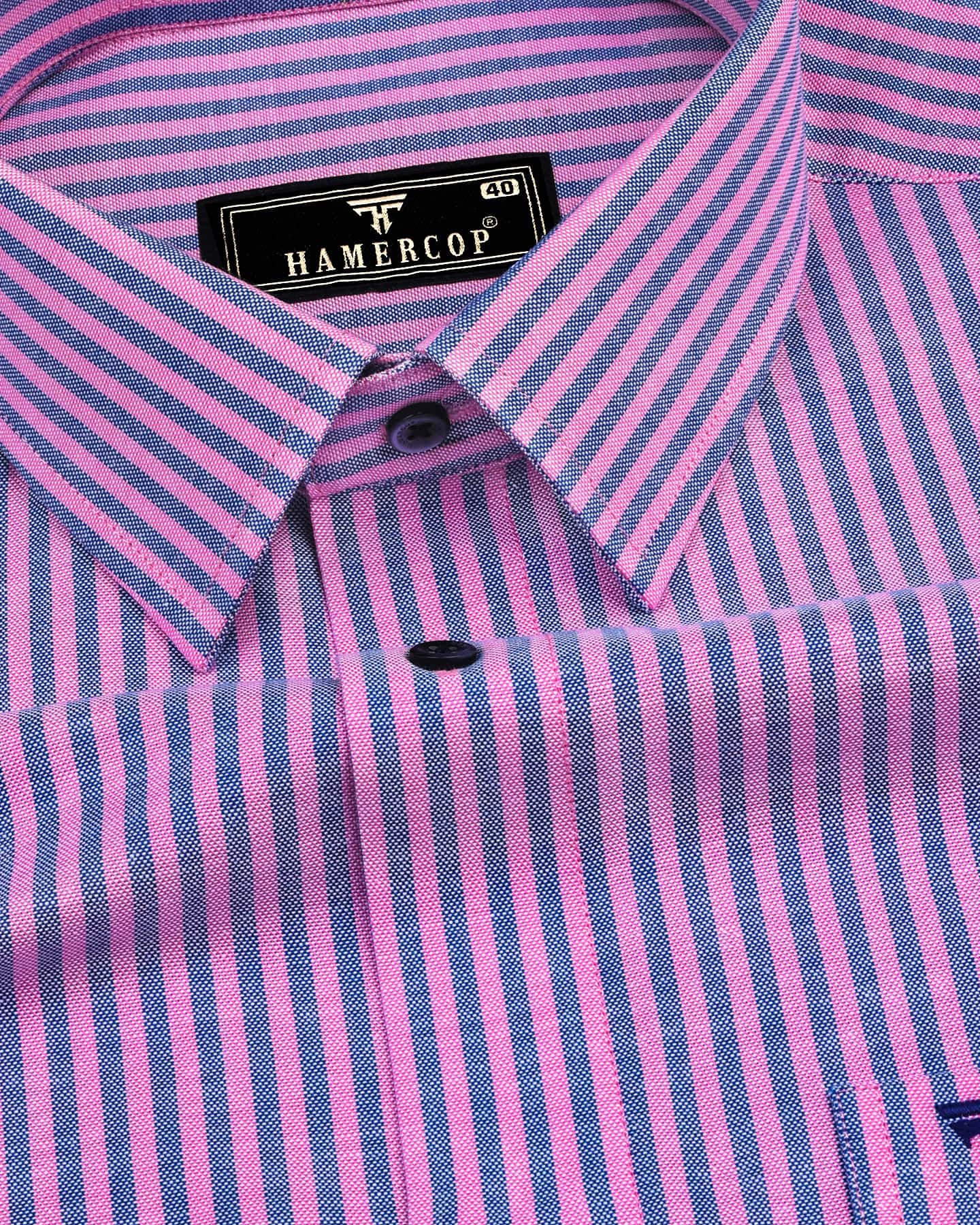 Pink Bengal Stripe Oxford Cotton Shirt – Hamercop