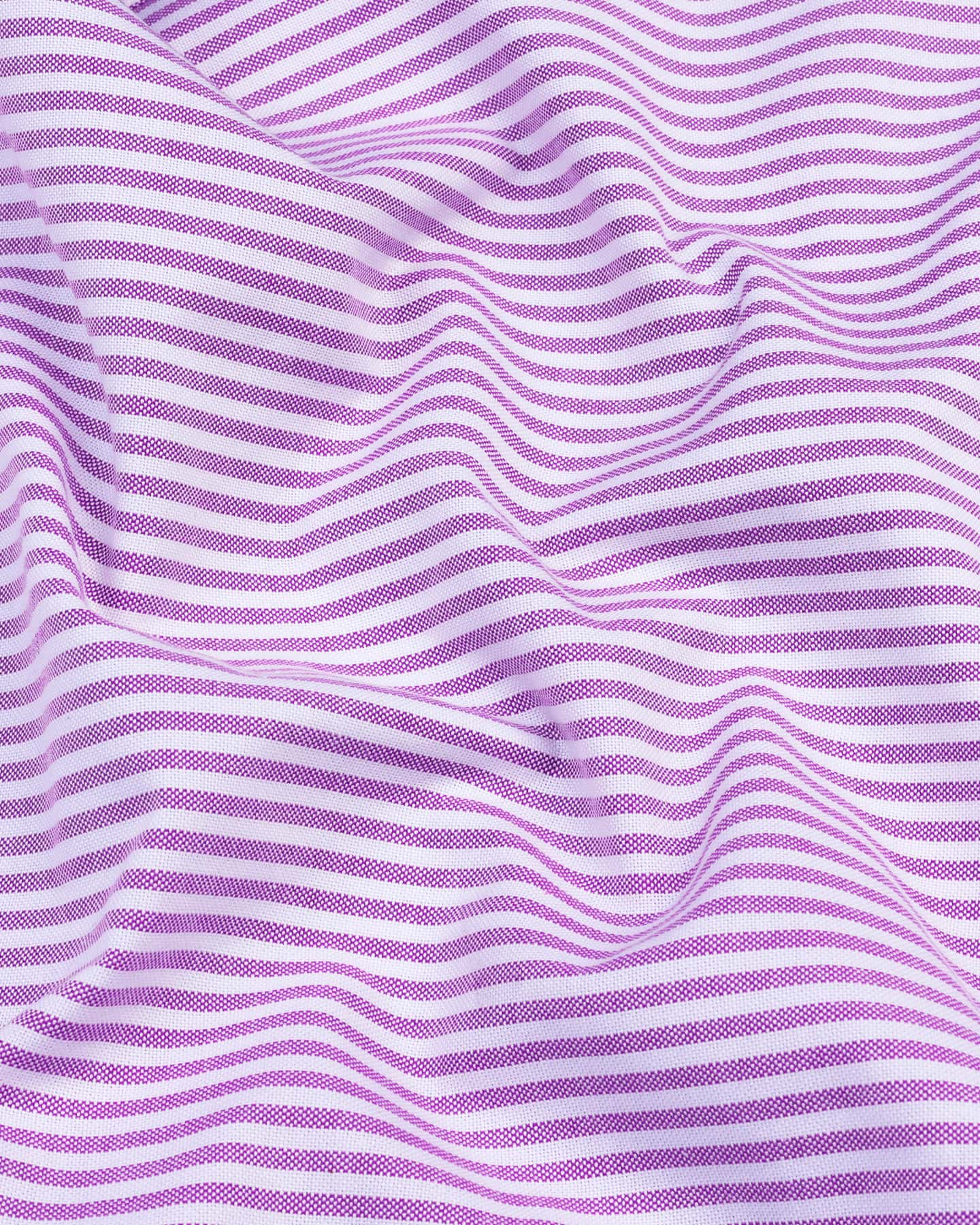 Pacific Purple Bengal Stripe Oxford Cotton Designer Shirt – Hamercop