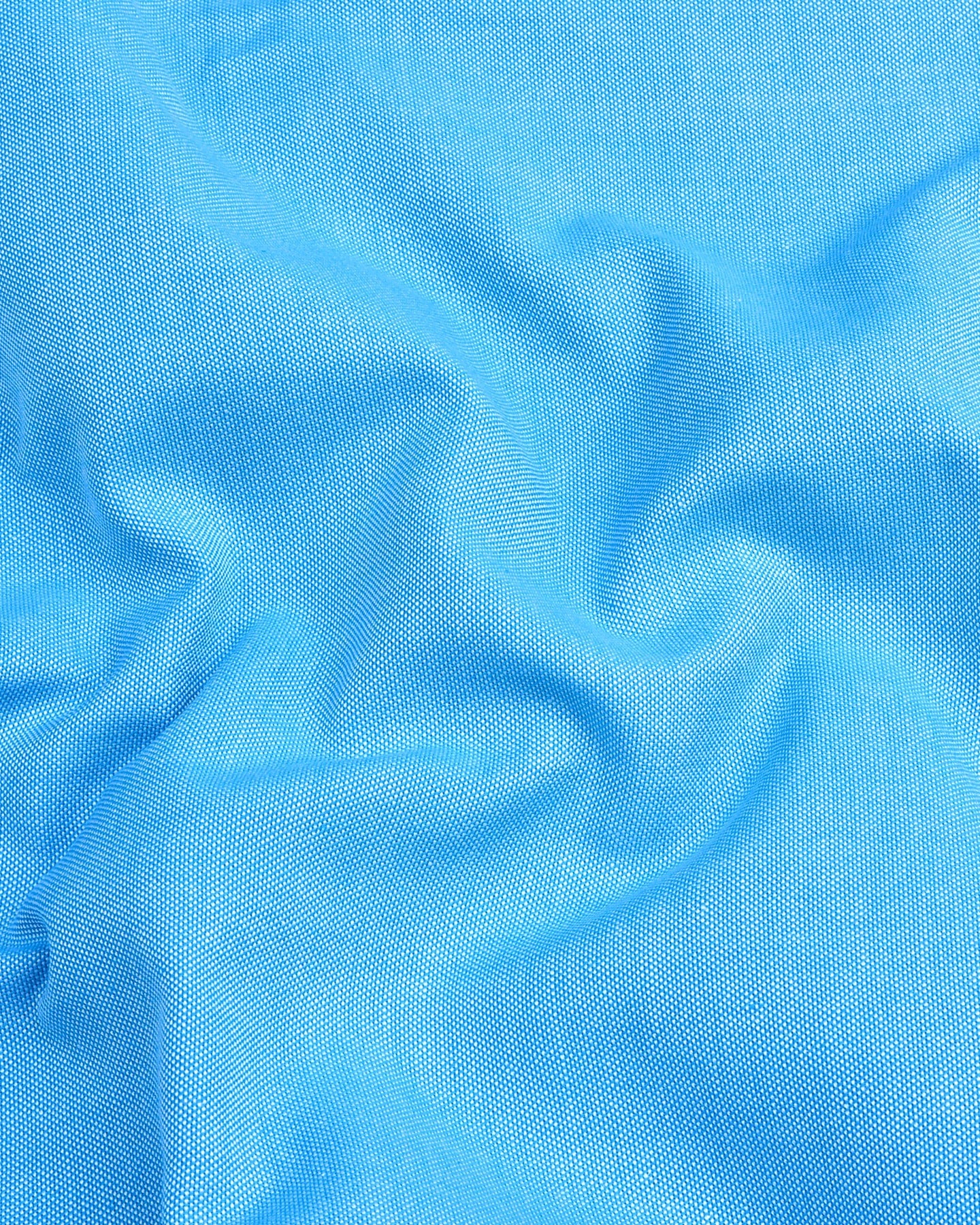 Sea Water Blue Plain Oxford Cotton Shirt – Hamercop