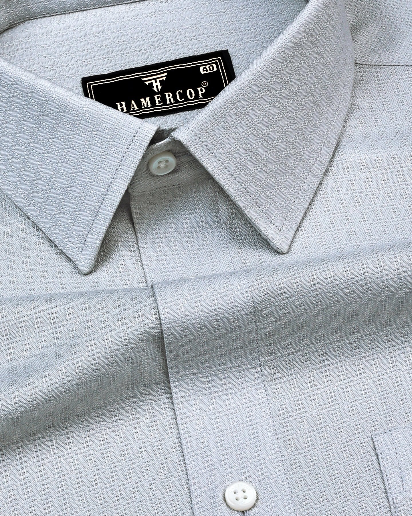 Nova Gray Self Check Dobby Cotton Formal Shirt – Hamercop