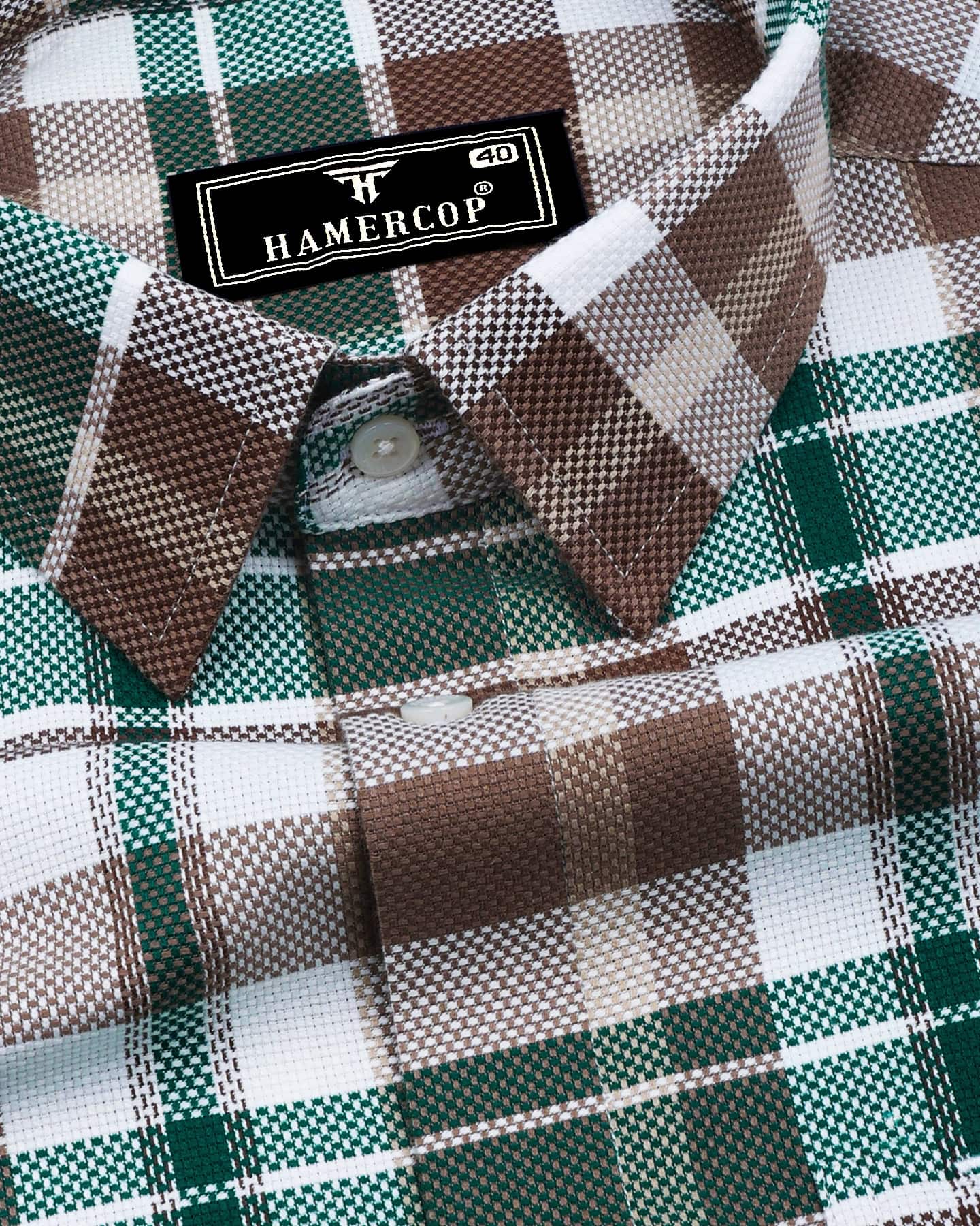 Swindon Green Multicolor Check Cotton Shirt – Hamercop