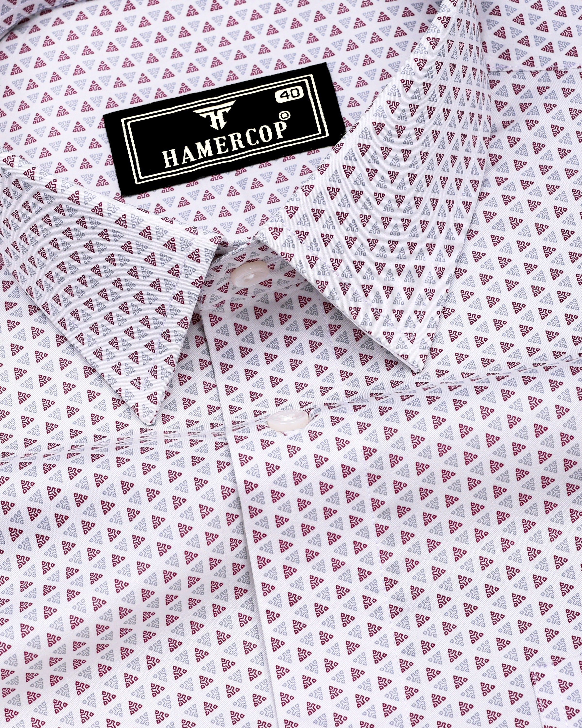 Fluffy Maroon Gray Printed Premium Cotton Formal Shirt for Men – Hamercop