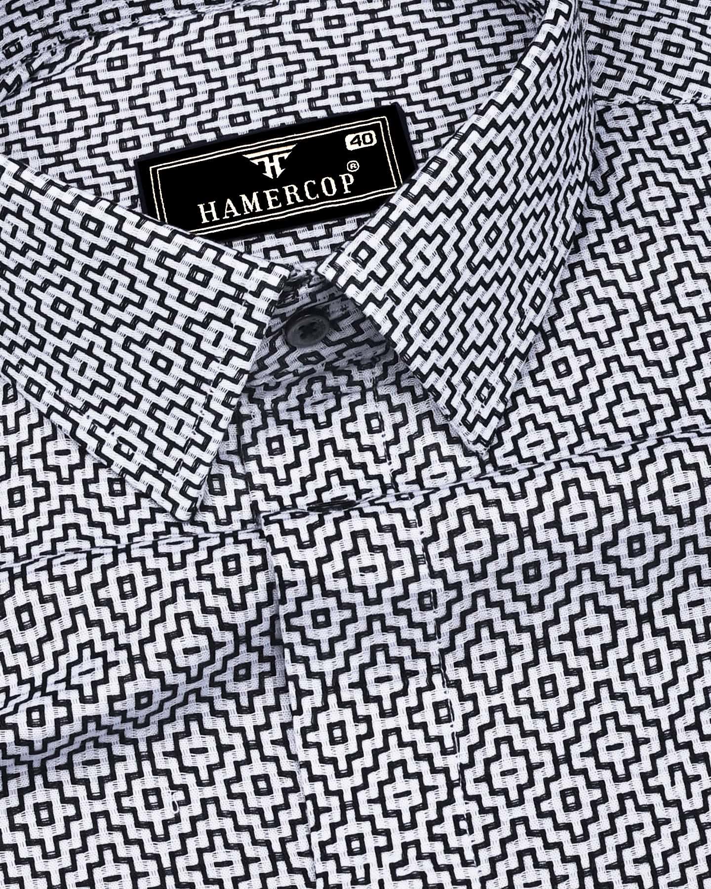 Truxton White Shirt with Black Dobby Detail – Hamercop