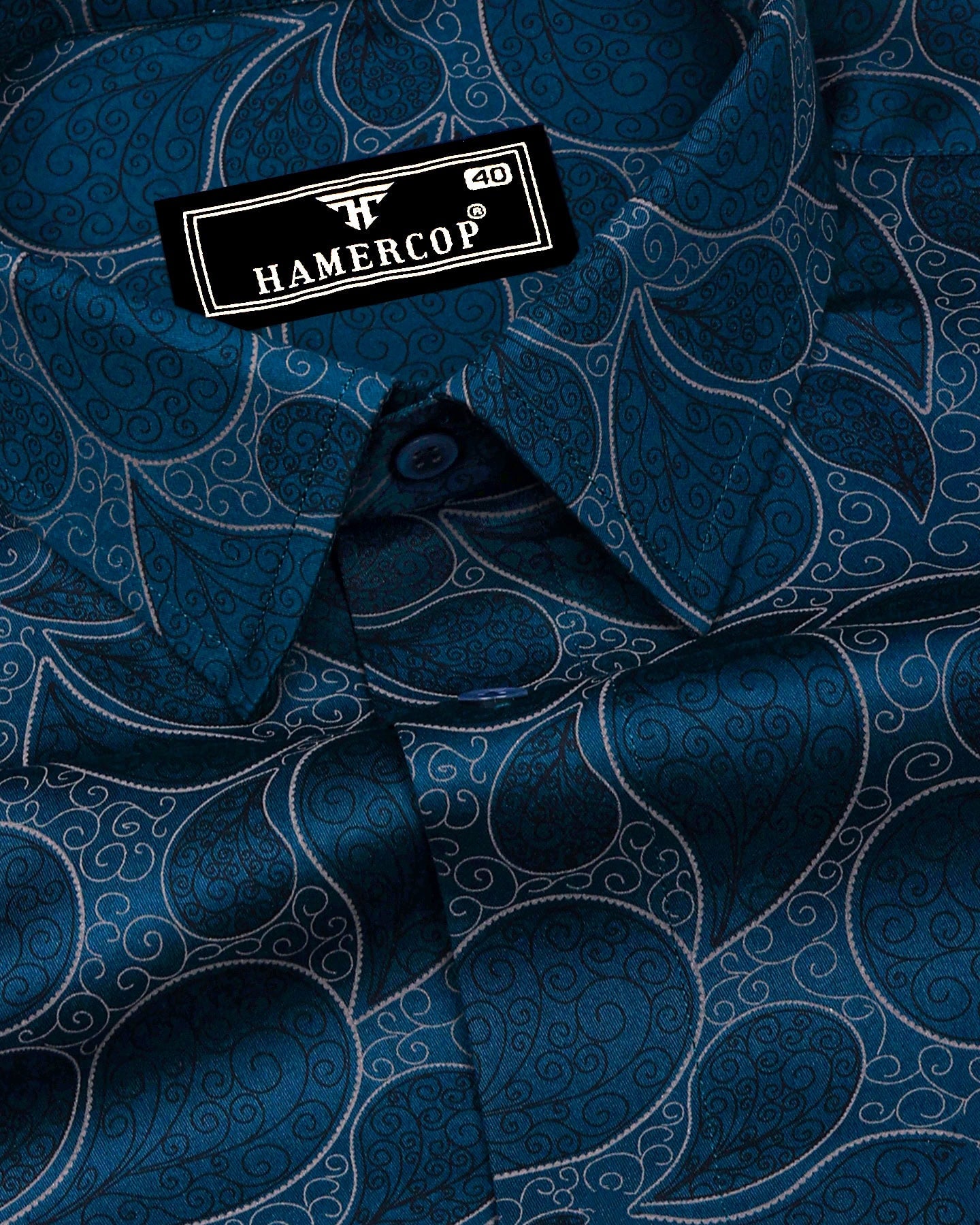 Morpichh Blue Paisley Printed Satin Shirt – Men’s Style – Hamercop