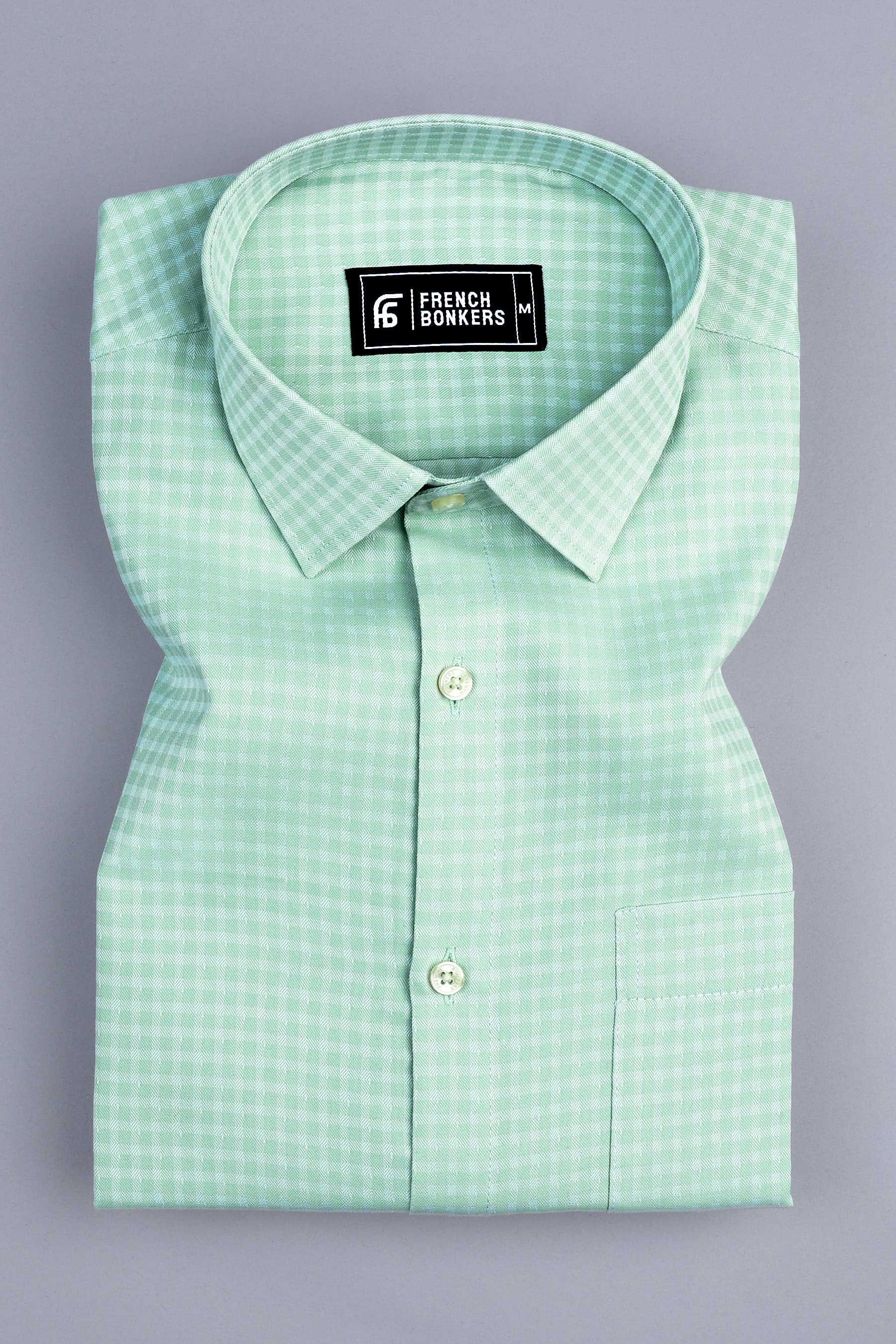 Lumina light green check shirt – Hamercop
