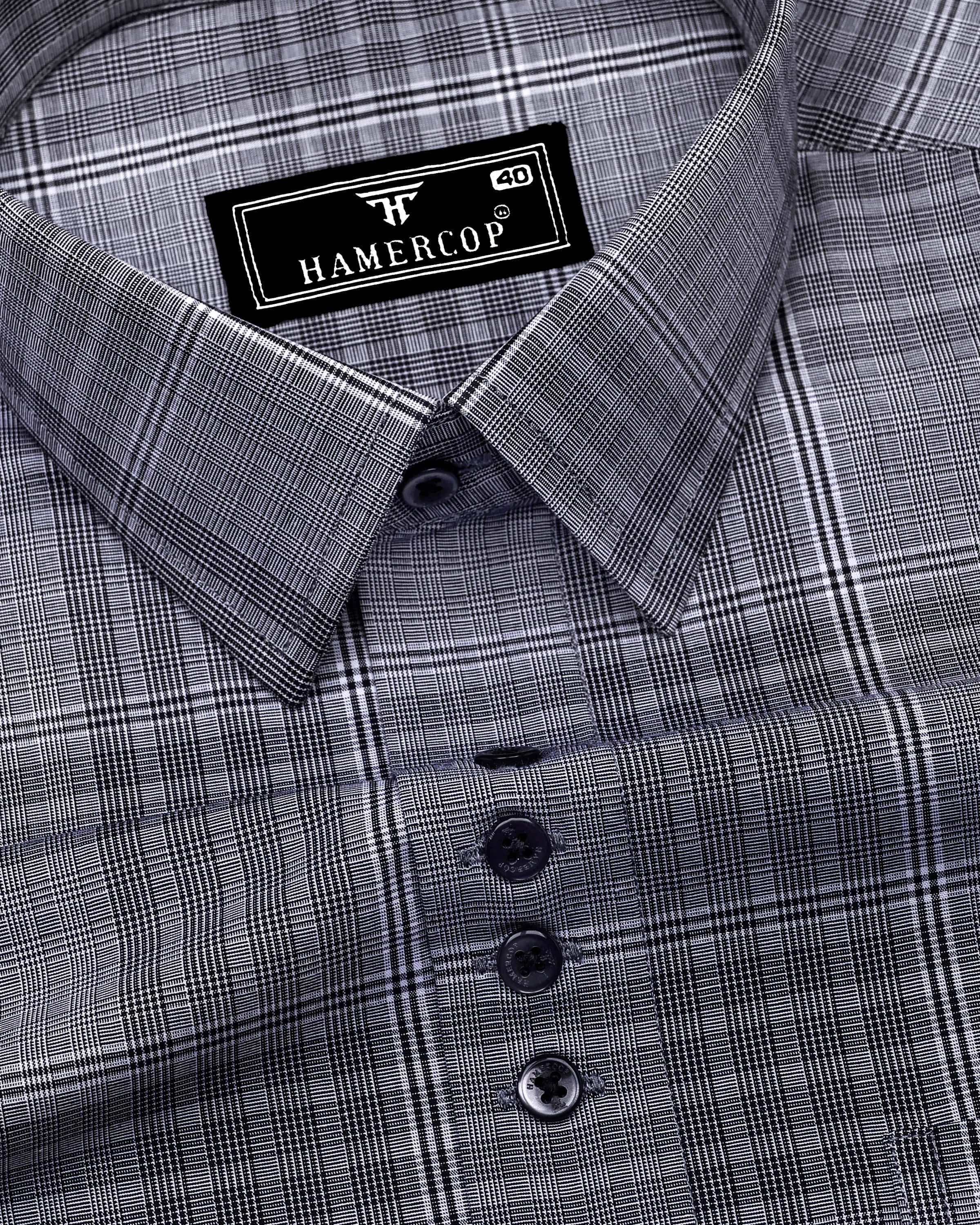 Liberty Black Check Designer Cotton Shirt for Men – Hamercop