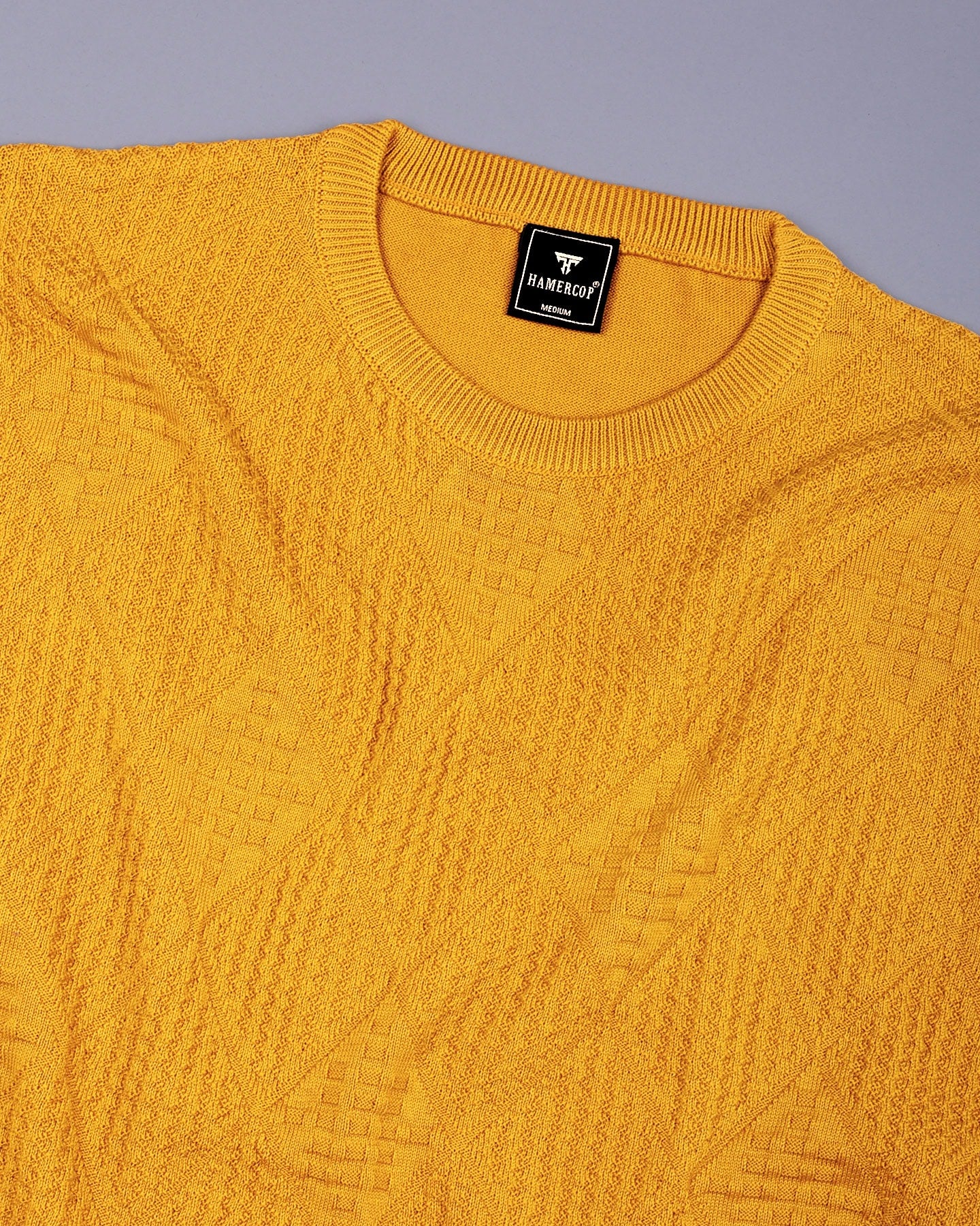 Turmeric Yellow Knitted Cotton T-Shirt – Hamercop