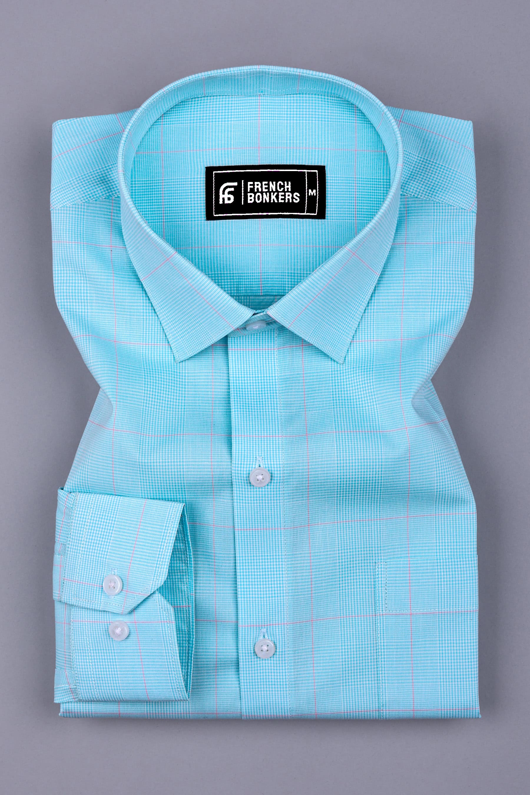 Arctic Blue & Pink Mini Check Shirt – Hamercop