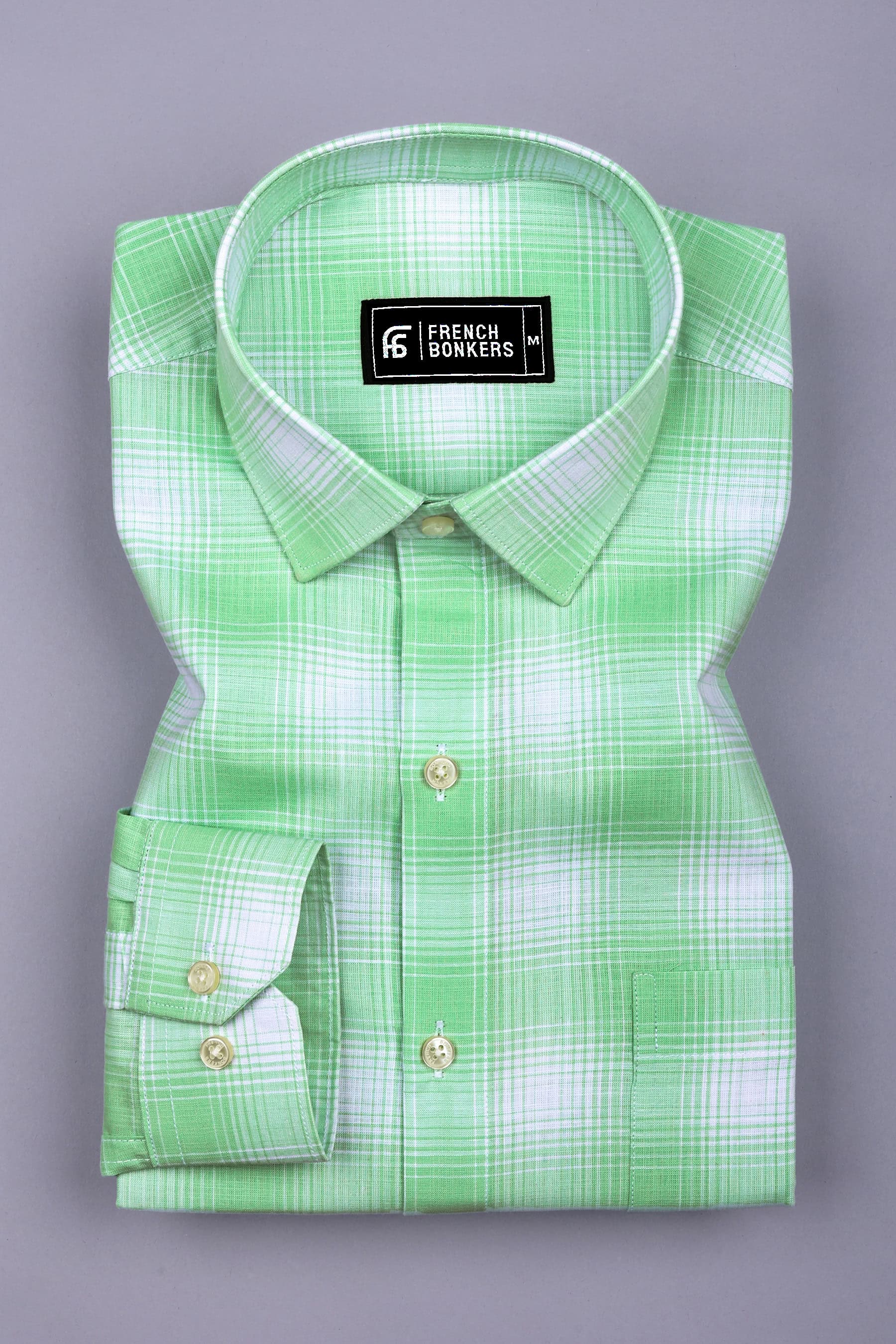 Mint Green Check Shirt for Men – Hamercop