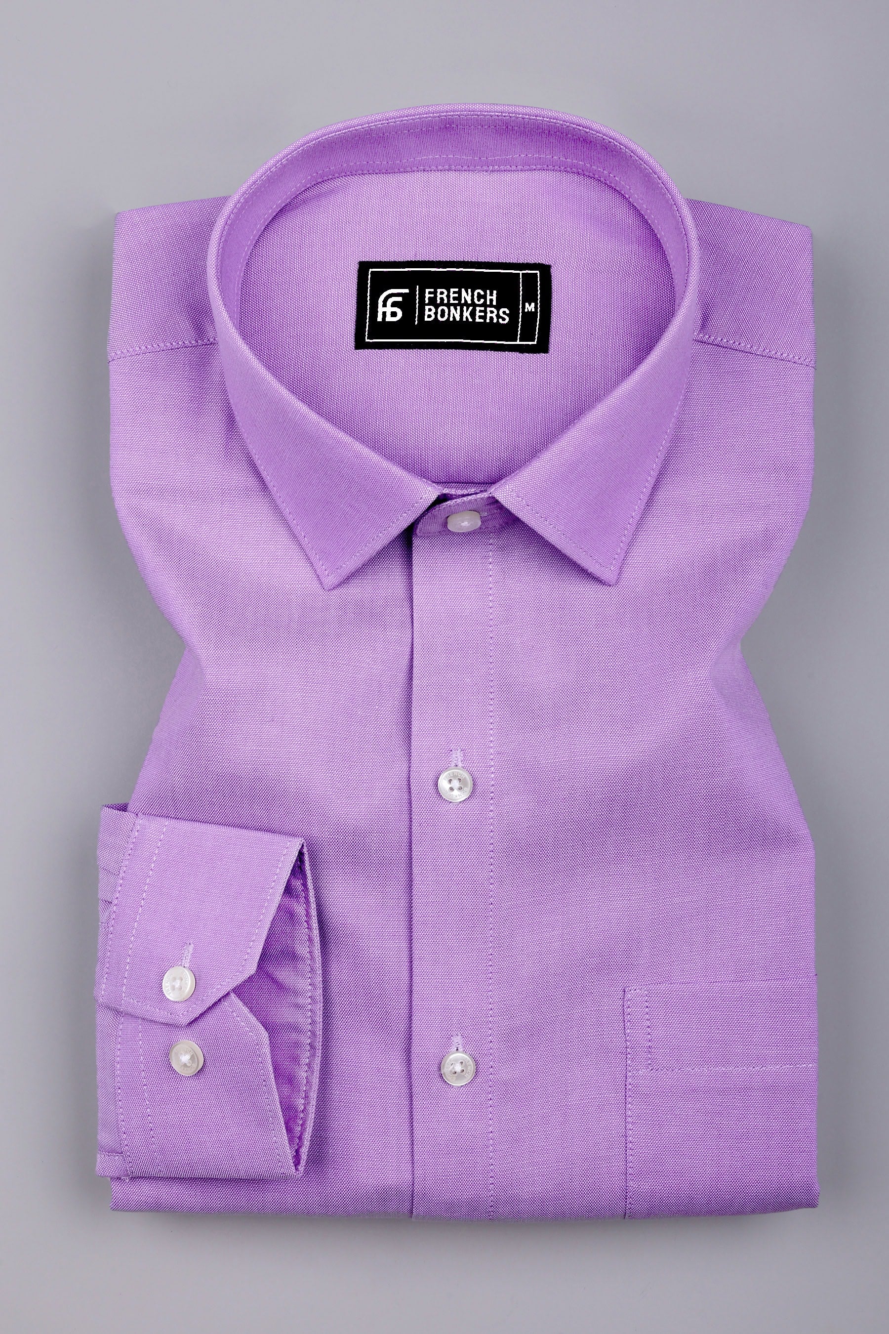 Classic Light Violet Oxford Cotton Shirt for Men – Hamercop