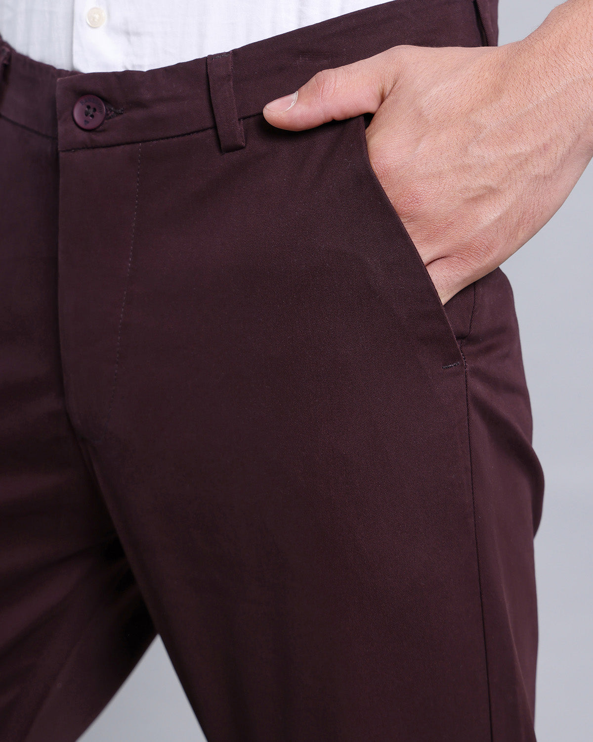 Wine Purple Stretch Cotton Chinos – Hamercop
