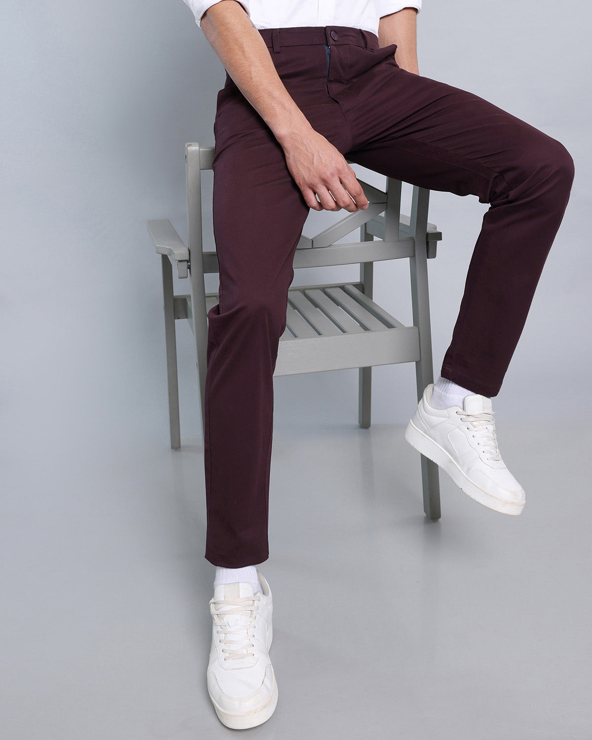 Wine Purple Stretch Cotton Chinos – Hamercop