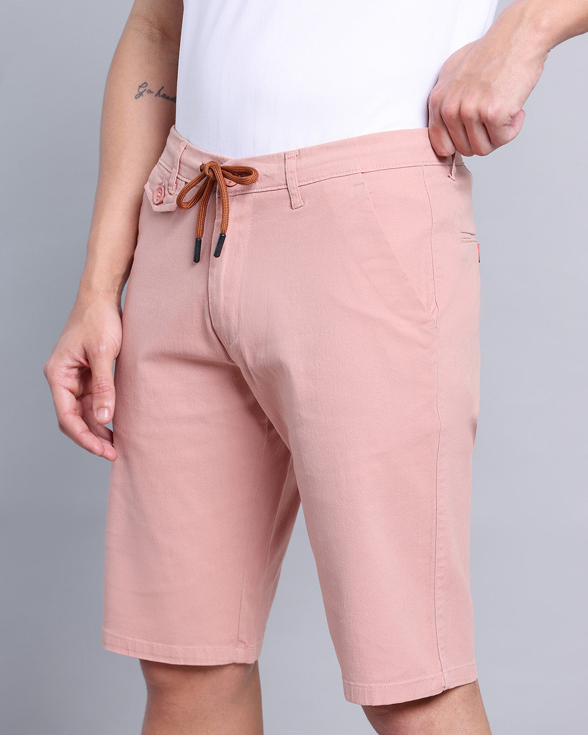 Rust Pink Stretch Cotton Shorts – Hamercop