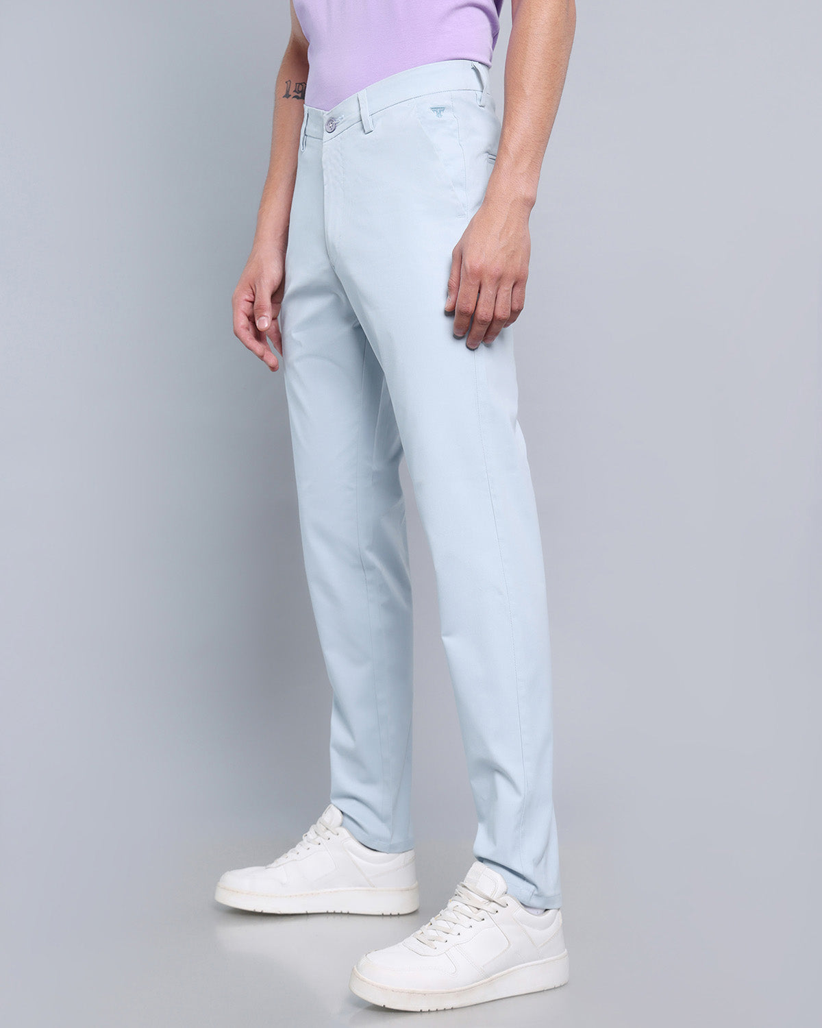 Sky Blue Stretch Cotton Chinos – Hamercop